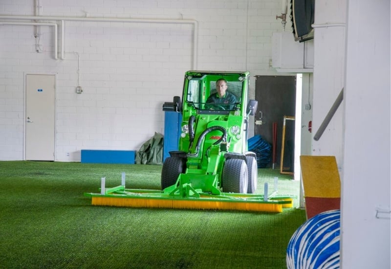 Artificial Turf Maintenance Brush | Loader Attachment | Avant NZ